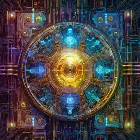 Closeup Of A Computer Motherboard With A Prominent Clock Component Premium Ai Generated Image