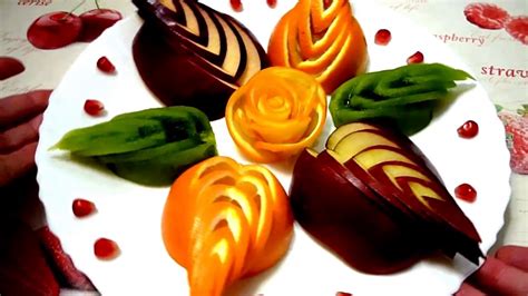 5 ЛАЙФХАКОВ КАК КРАСИВО НАРЕЗАТЬ ФРУКТЫ КАК КРАСИВО ОФОРМИТЬ СТОЛ УКРАШЕНИЯ ТАРЕЛКИ Youtube