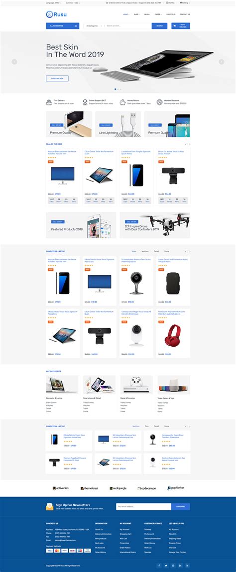 Rusu Electronics Ecommerce Html Template On Behance