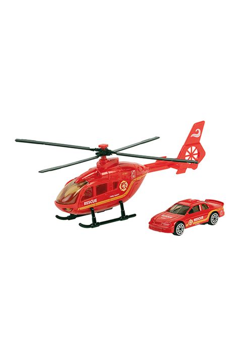 ქალაქის სამაშველო წითელი ვერტმფრენი