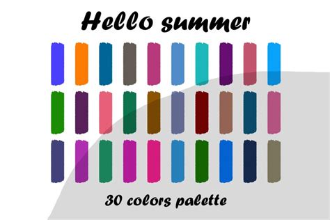 Hello Summer Procreate Color Palette Procreate Swatches