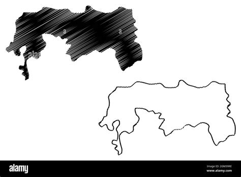 Baksa District Assam State Republic Of India Map Vector Illustration