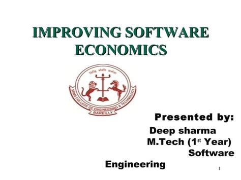 Improving Software Economics Ppt Improving Software Economics Ppt