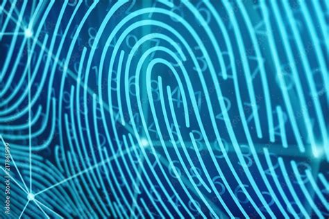 3d Illustration Fingerprint Scan Provides Security Access With