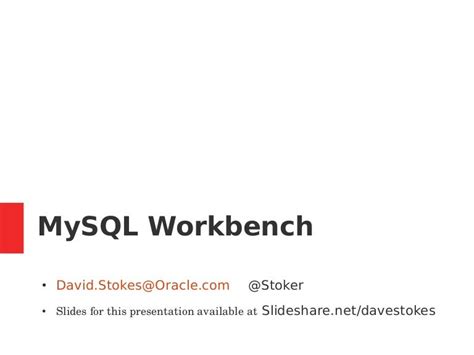 Mysql Workbench For Dfw Unix Users Group