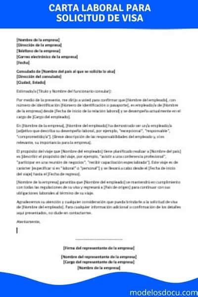 Carta Laboral Para Solicitud De Visa Ejemplos Y Gu A Completa