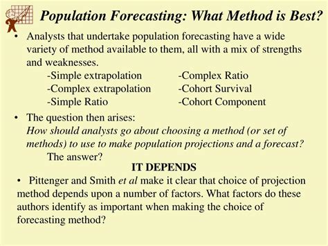 PPT Population Forecasting What Method Is Best PowerPoint Presentation ID 782340