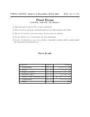 Final Sample Pdf Cse Mat Analysis Of Algorithms Spring