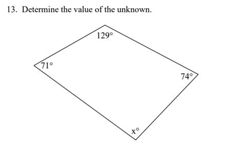 Solved 13 Determine The Value Of The Unknown Chegg Com