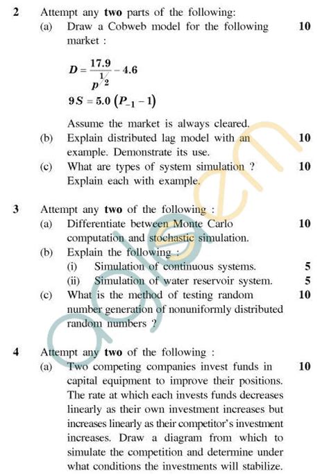 Aktu Mca Question Papers Mca 402 Modeling And Simulation Aglasem