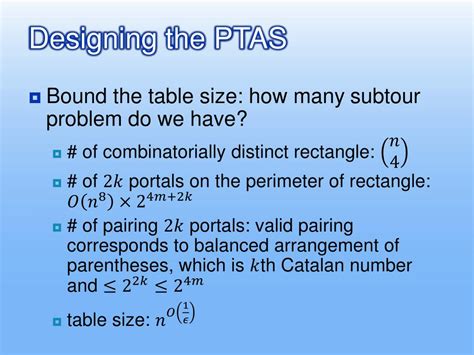 Ppt Polynomial Time Approximation Schemes For Euclidean Tsp