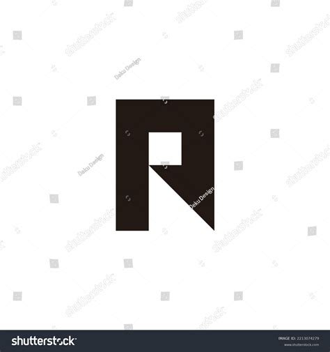 Letter R Square Geometric Symbol Simple Stock Vector Royalty Free 2213074279 Shutterstock