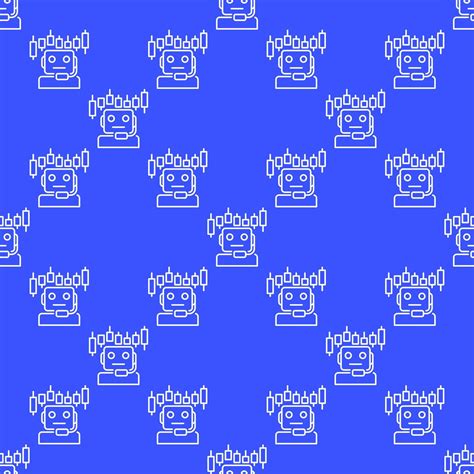 Candlestick Chart And Trading Bot Ai Trader Outline Seamless Pattern 65650802 Vector Art At Vecteezy