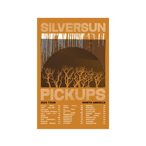 Silversun Pickups 2025 Tour Poster Silversun Pickups Mt