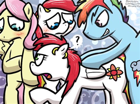 Rule 34 Blush Butterscotch Mlp Female Fluttershy Mlp Male Male