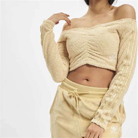 Nwt Adidas Fuzzy Wubby Cozy Long Sleeve Crop Cinched Depop