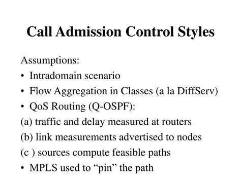 ppt resource allocation admission control and qos routing qos