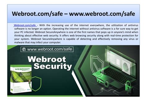 PPT How To Download Install And Activate Webroot Security Webroot Com Safe PowerPoint