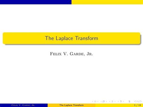 Laplace Transform Pptx Science