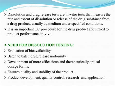 In Vitro Dissolution Testing Methods Pdf Chemistry Science