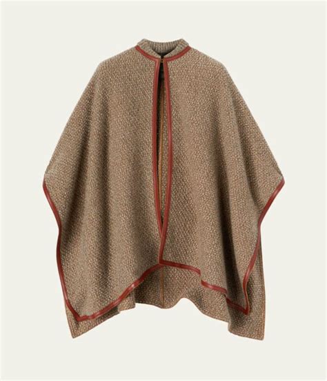 Loro Piana Sydney Leather Trim Cashmere Knit Poncho — Ufo No More