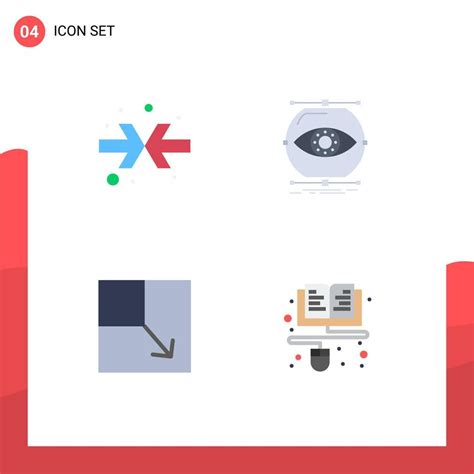 Universal Icon Symbols Group Of Modern Flat Icons Of Arrow Layout Visualize Monitoring Course