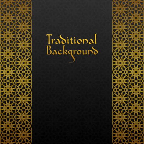 황금 장식 패턴 Trasitional 배경 벡터 Eps Uidownload