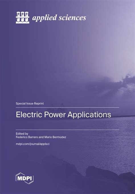 Electric Power Applications Mdpi Books