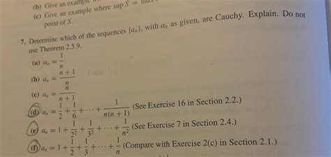 Solved D E And F Show By Proving A Contractive Sequence