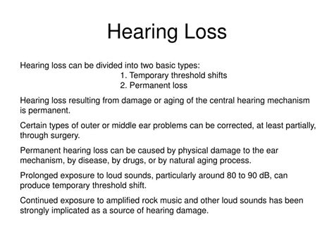 Ppt Hearing Loss Powerpoint Presentation Free Download Id 443214