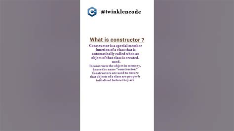 Constructor In Cppcoding Programming Study Motivation Coder Cpp