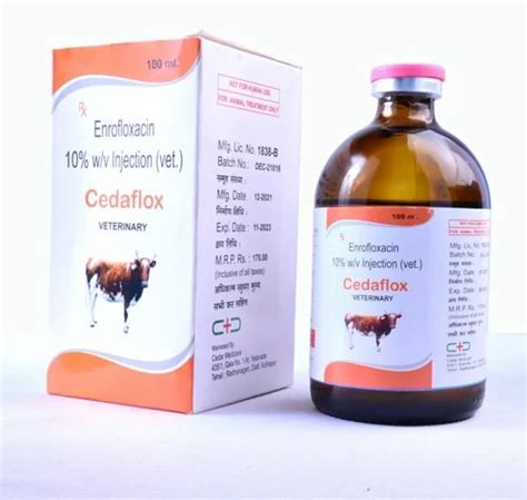 Cedaflox Enrofloxacin Injection Prescription Packaging Type Box At ₹ 120 Box In Kolhapur