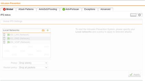 Enable IPS Kills Everything Network Protection Firewall NAT QoS