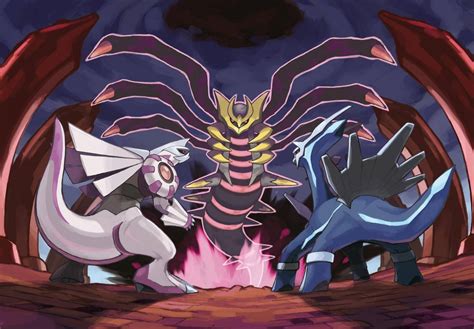 Download Palkia Dialga And Giratina Battle Wallpaper