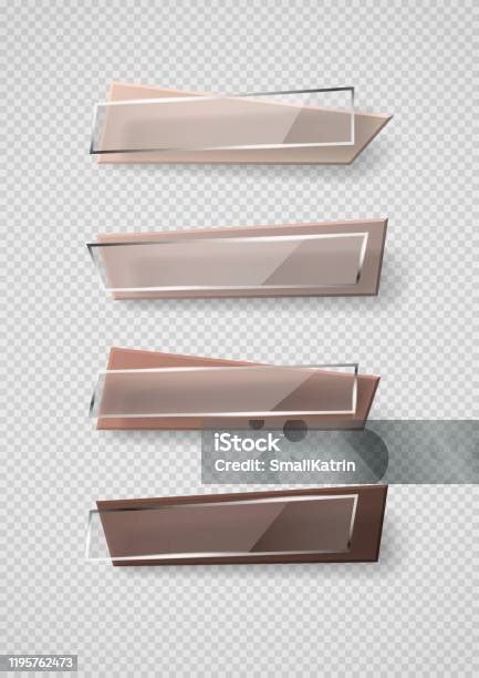 유리 배너를 반사합니다 투명 디스플레이 배경 벡터에 광택 반사 3d 패널 또는 일반 텍스트 상자 배너 3차원 형태에 대한 스톡