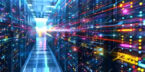 Premium Photo Secured Data Center Featuring Hightech Server Racks