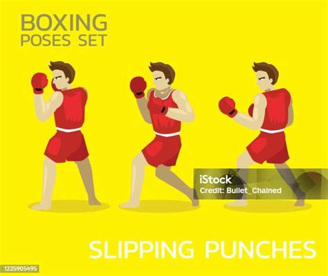 미끄러지는 펀치 만화 복싱 포즈 세트 남자 만화 벡터 일러스트 건강한 생활방식에 대한 스톡 벡터 아트 및 기타 이미지 건강한