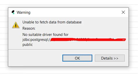 Javasqlsqlexception No Suitable Driver Found For Jdbcpostgresql