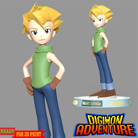 Matt Ishida Digimon Adventure 3d Print Model By Bon Bon Art