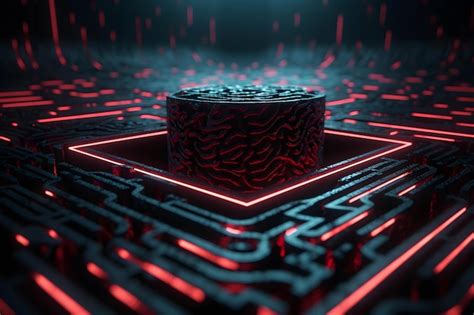 Premium Ai Image Scorched Maze Concept Neural Network Ai Generated