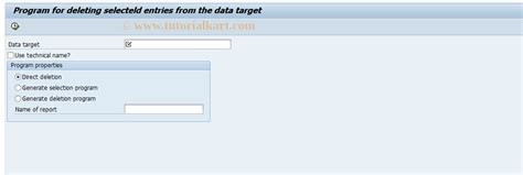 DELETE FACTS SAP Tcode Delete From The Fact Table