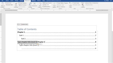 How To Create A Manual Table Of Contents In Word Inside Microsoft Word Table Of Contents