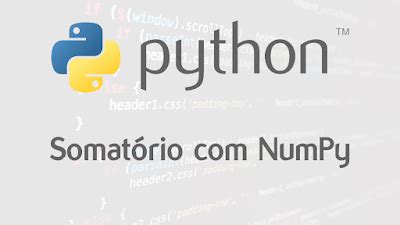 Somatório NumPy Acervo Lima