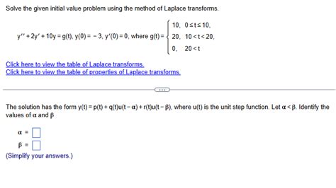 Solved Solve The Given Initial Value Problem Using The
