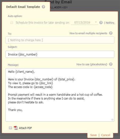 Email With Invoice Template Cards Design Templates