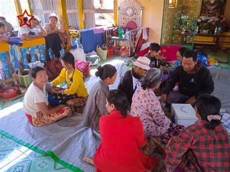 ကနီမြို့နယ်ရှိ စစ်ဘေးရှောင် ပြည်သူများကို ကျေးလက် သူပုန် သပိတ် စစ်ကြောင်းမှ လူငယ်များက ကျန