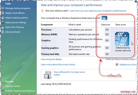 วิธีแฮกคะแนน Windows Experience Index ใน Vista ให้สูงลิ่ว