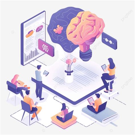 브레인스토밍 아이소메트릭 방문 페이지 영감 세션 아이소메트릭 Png 일러스트 및 이미지 에 대한 무료 다운로드 Pngtree