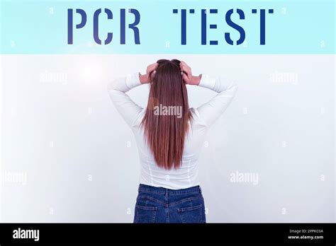 Hand Writing Sign Pcr Test Concept Meaning Qualitative Detection Of