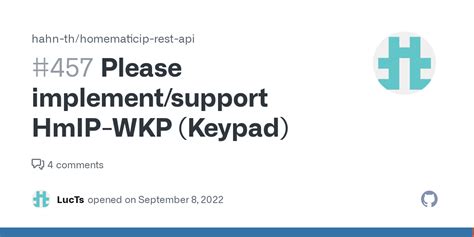 Please Implementsupport Hmip Wkp Keypad · Issue 457 · Hahn Thhomematicip Rest Api · Github
